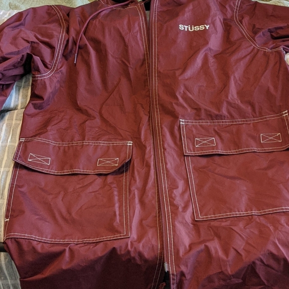 Stussy | Jackets & Coats | Mens Stussy Hooded Raincoat Jacket Wtag Euc ...